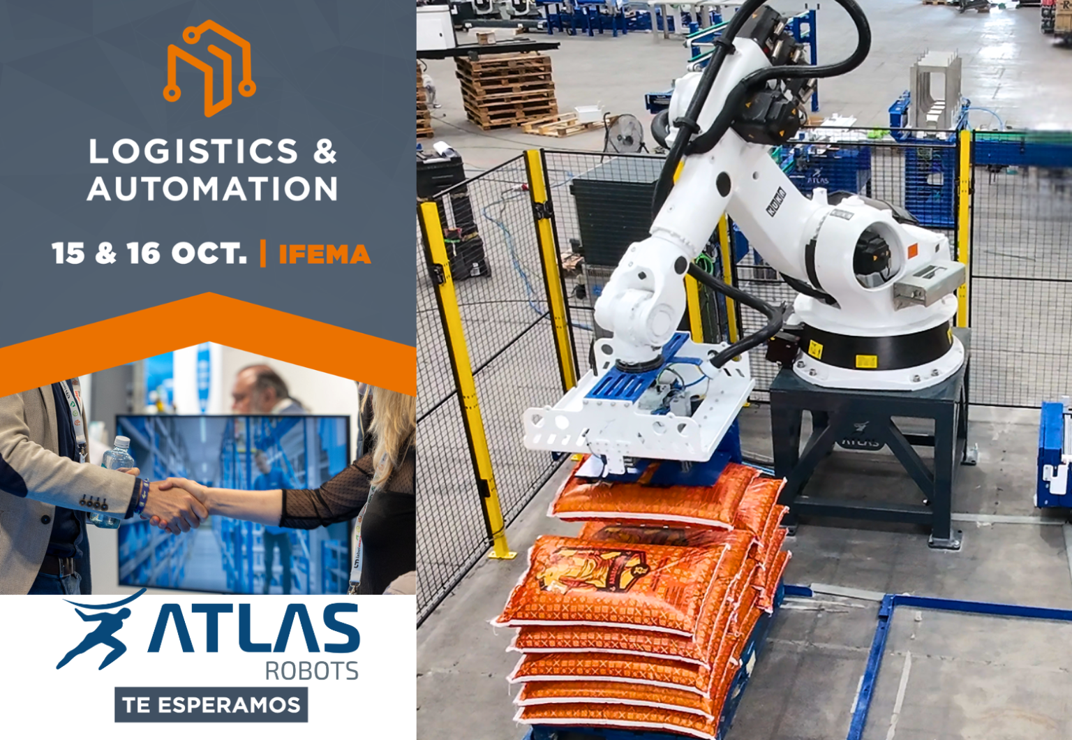 Robots paletizadores de Atlas en Logistics & Automation 2025 - Atlas Robots